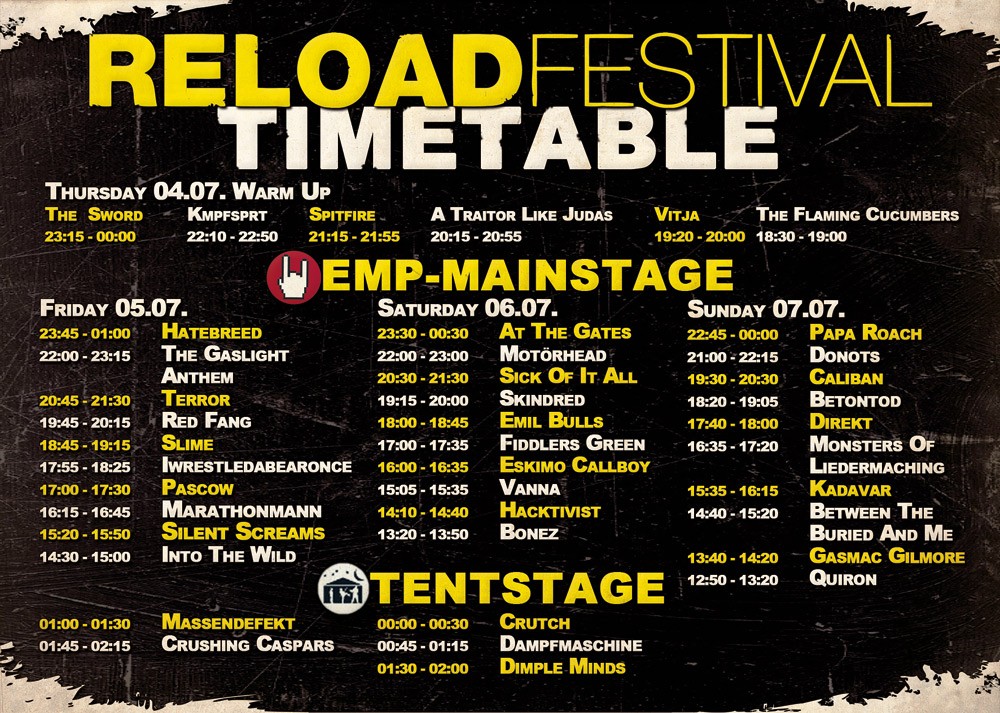 Reload Festival 2013 – Tagestickets erhältlich und Timetable online ...